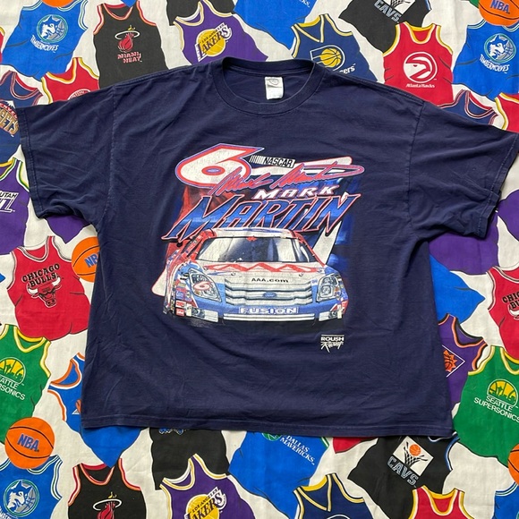 Nascar | Shirts | Vintage Nascar Mark Martin Double Sided Graphic Shirt ...